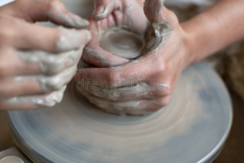Making of Mud Pot on Potters Wheel during Workshop in Art Ceramic ...
