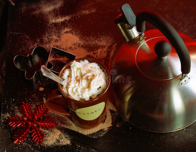 Hot Chocolate and Tea Kettle Stock Image - Image of christmas ...