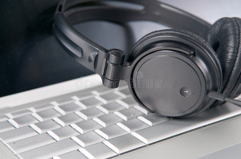 Making Music stock photo. Image of laptop, headset, style - 12959848