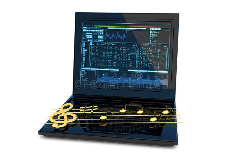 Making music stock illustration. Illustration of blue - 13525339