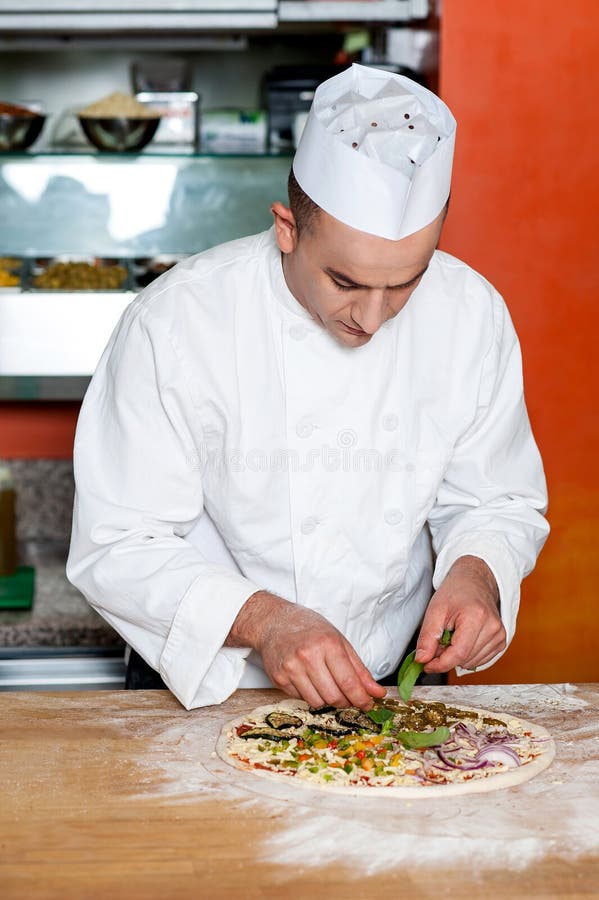 Chef Throwing the Pizza Base Dough Stock Image - Image of chef ...