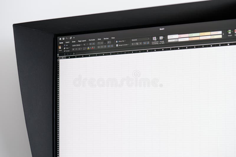 Making New Document in Microsoft Excel Editorial Photo - Image of data ...