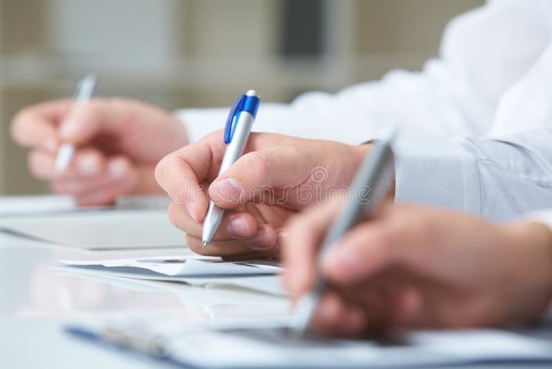 Making notes stock image. Image of focus, hand, letterhead - 16044531