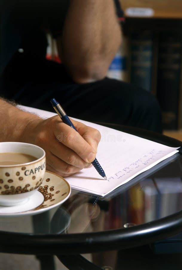 Making notes stock image. Image of glass, notepad, office - 7166813