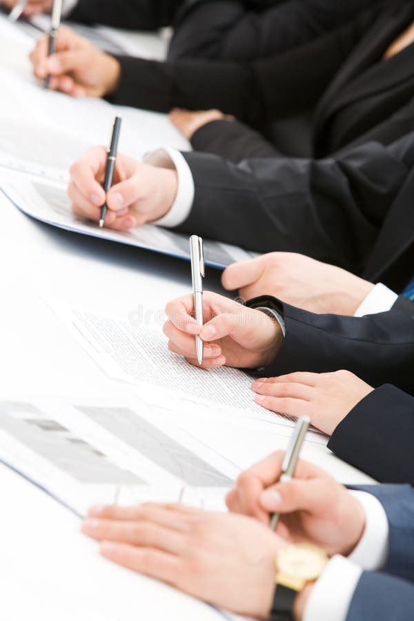Making notes stock image. Image of corporate, congress - 8600949