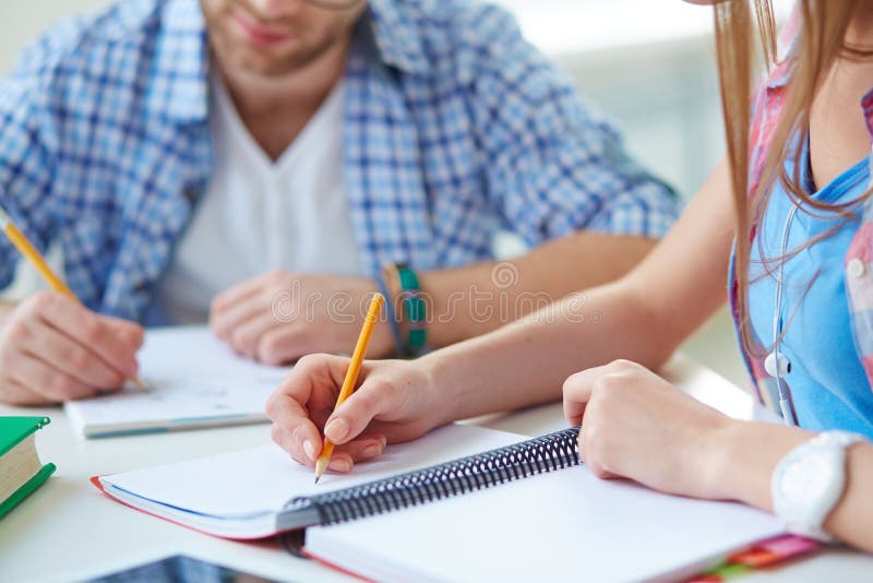 Making notes stock photo. Image of person, note, exam - 58734162