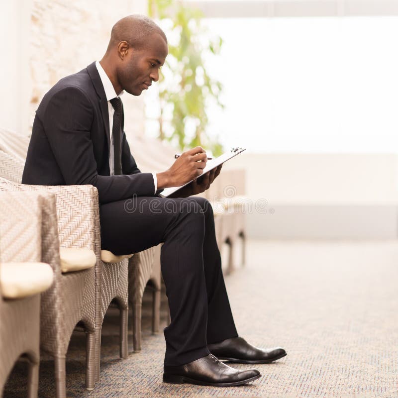 Making notes. stock photo. Image of necktie, group, looking - 36041414