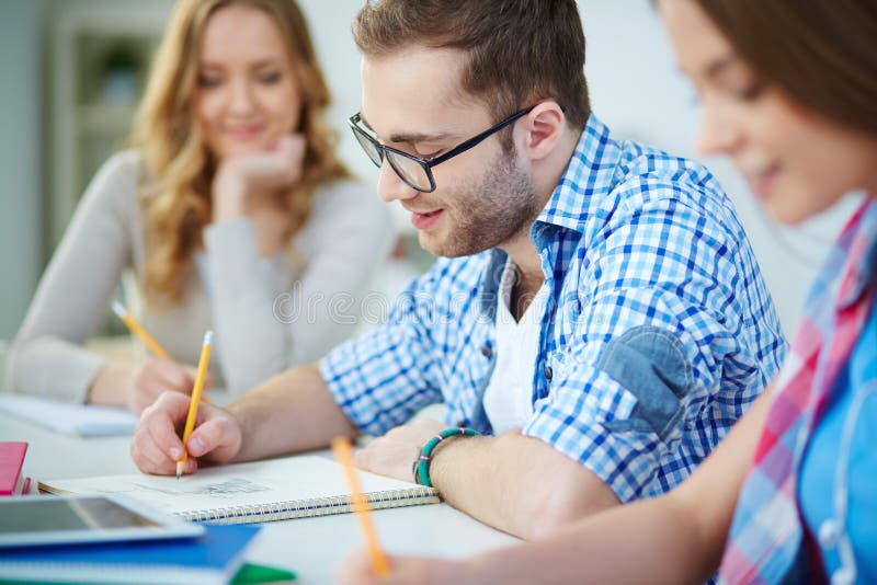 Making notes stock photo. Image of person, focus, lecture - 57053470