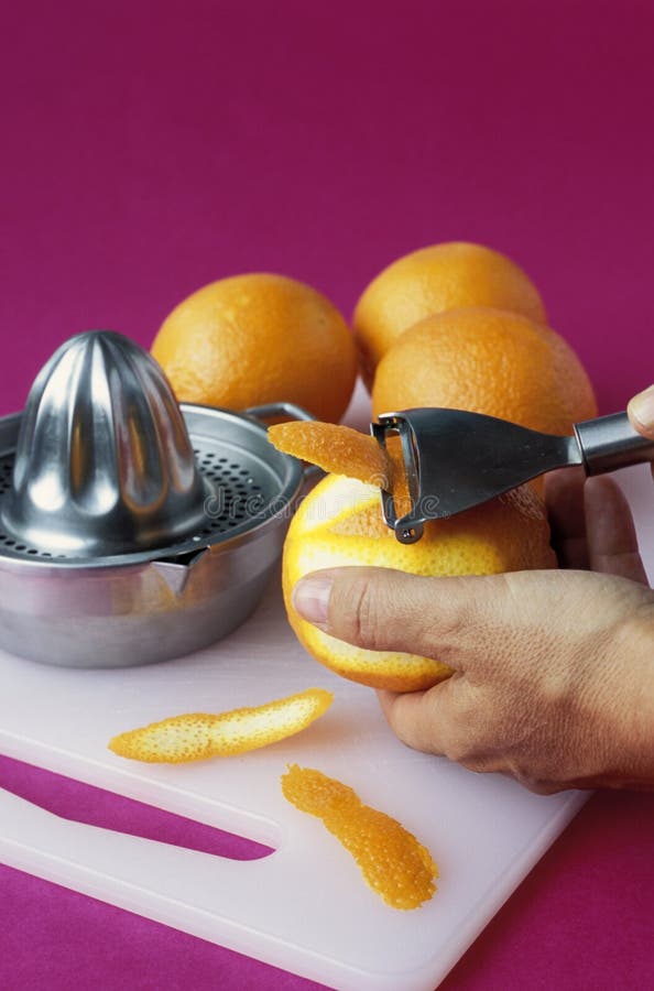 Making orange rinds stock photo. Image of ingredient - 23706406