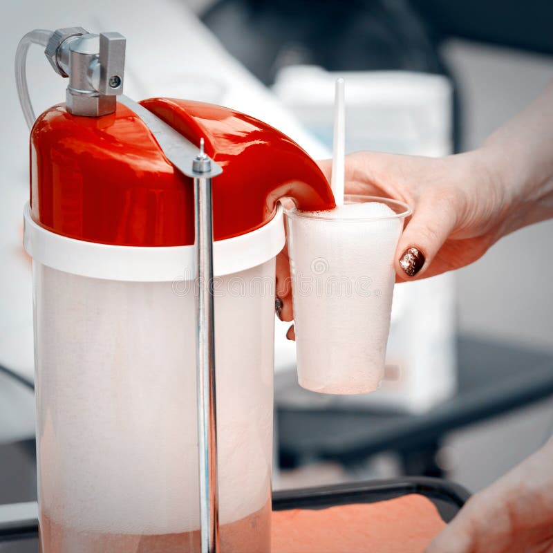 Oxygen Cocktail - an Oxygenated Drink that Forms a Foamy `cap Stock ...