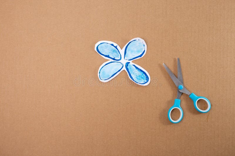 Making Paper Craft Butterflies, Stamp, Paint Tubes, Recycling Concept ...