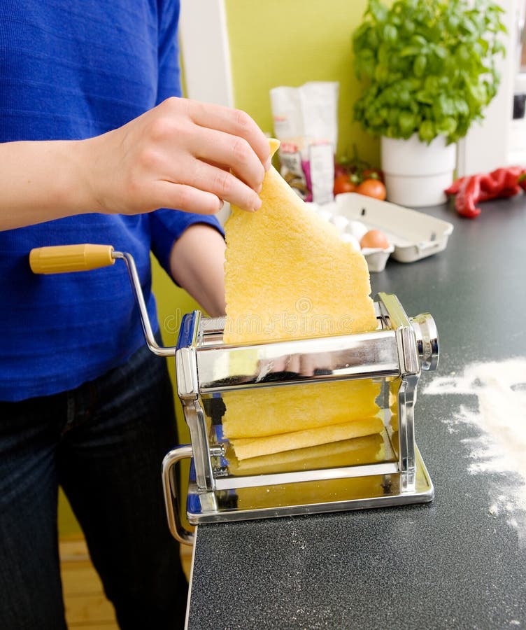 Making Pasta at Home stock image. Image of tradition, rolling - 3193033