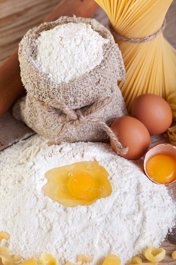 Making Pasta from Natural Ingredients Stock Photo - Image of ...