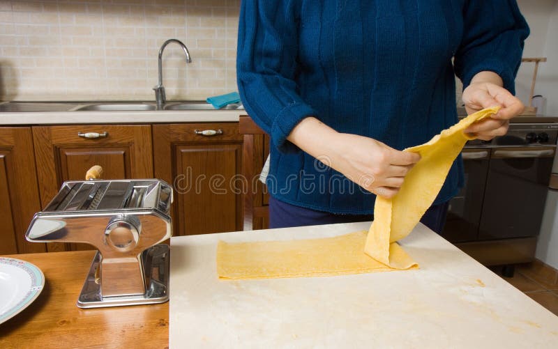 Making pasta stock photo. Image of homemade, cooking - 39410412