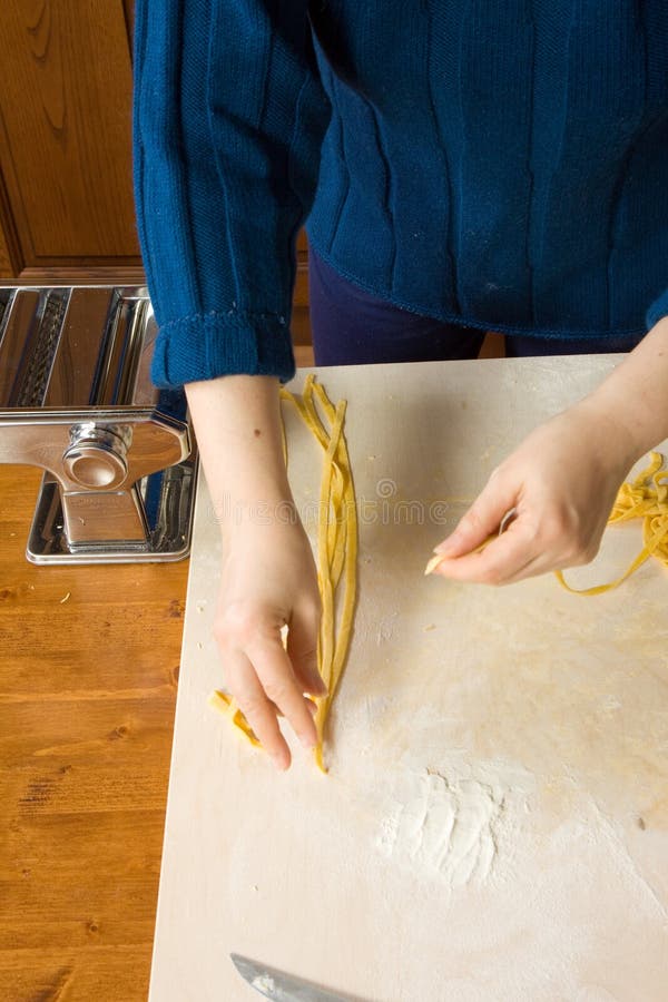 Making pasta stock image. Image of making, food, flattening - 39410507