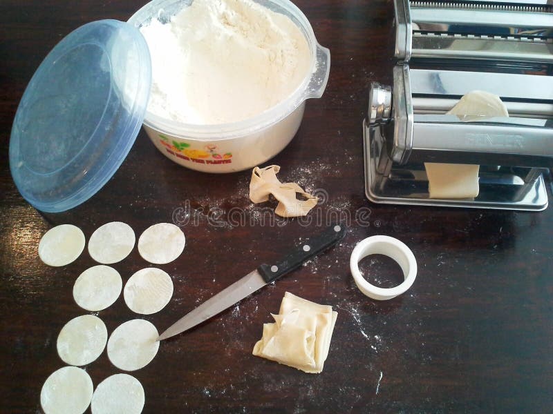 Making pasta stock photo. Image of dinner, cutter, flour - 56980244
