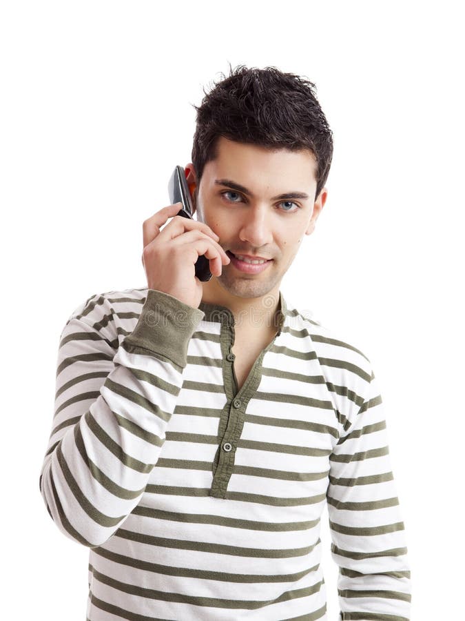 Making a phone call stock photo. Image of caucasian, cheerful - 59294844