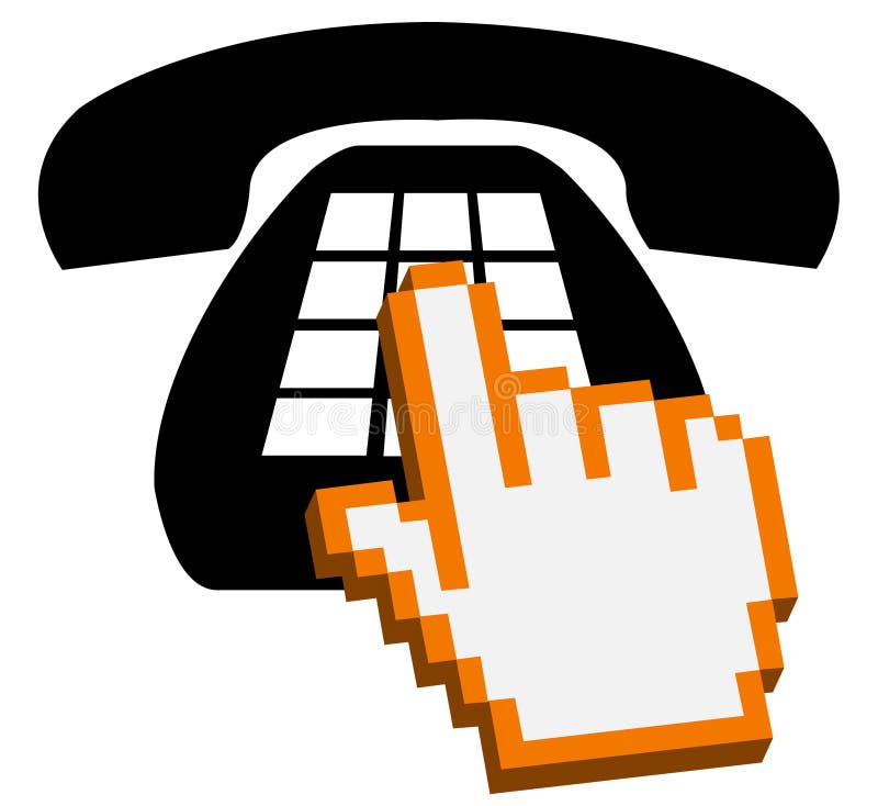 Making a phone call sign stock vector. Illustration of connection ...