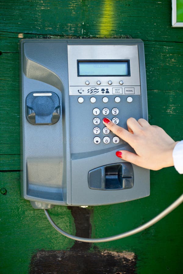 Making Phone Calls in the Call-box Stock Photo - Image of equipment ...