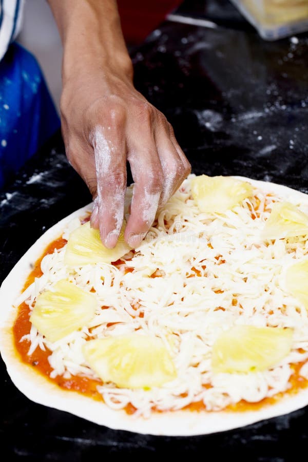 Making pizza stock image. Image of cooking, closeup, board - 33070615