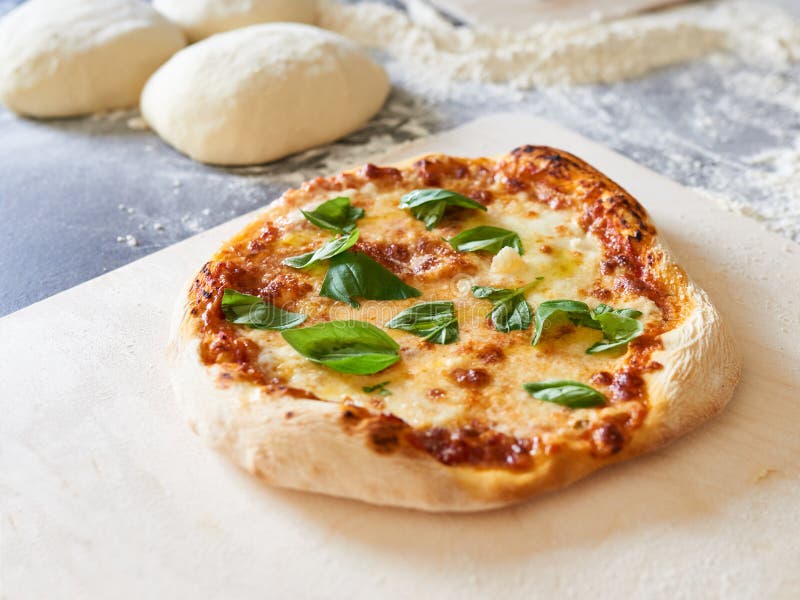 Making a Pizza, Preparation of Dough, Clear and Clean Shot Stock Image ...