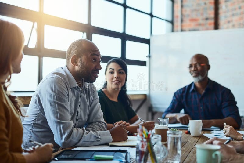 Making Plans for the Future. a Group of Business Colleagues in the ...