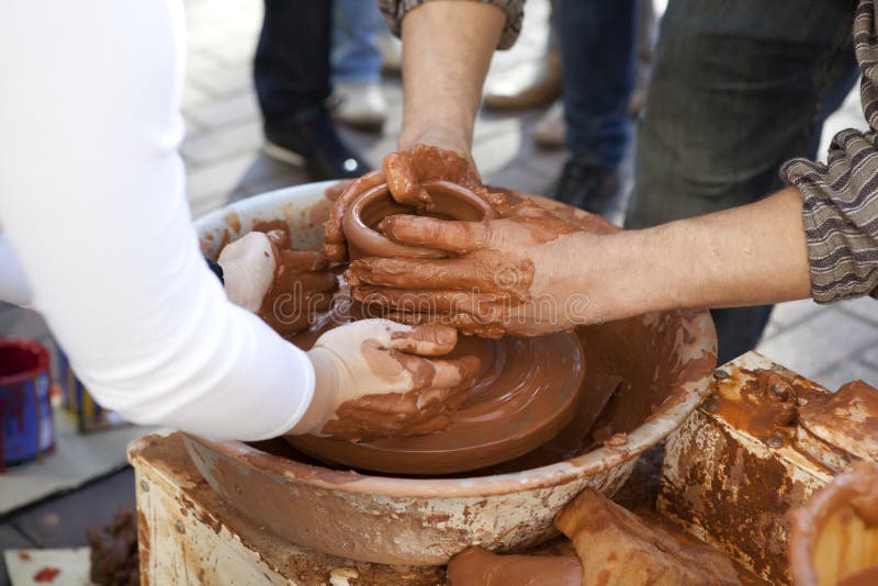 Making a pot stock photo. Image of closeup, loam, pottery - 16261220