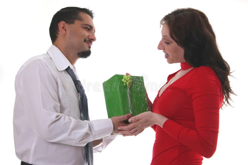 Making a present stock image. Image of surprise, winter - 1480329