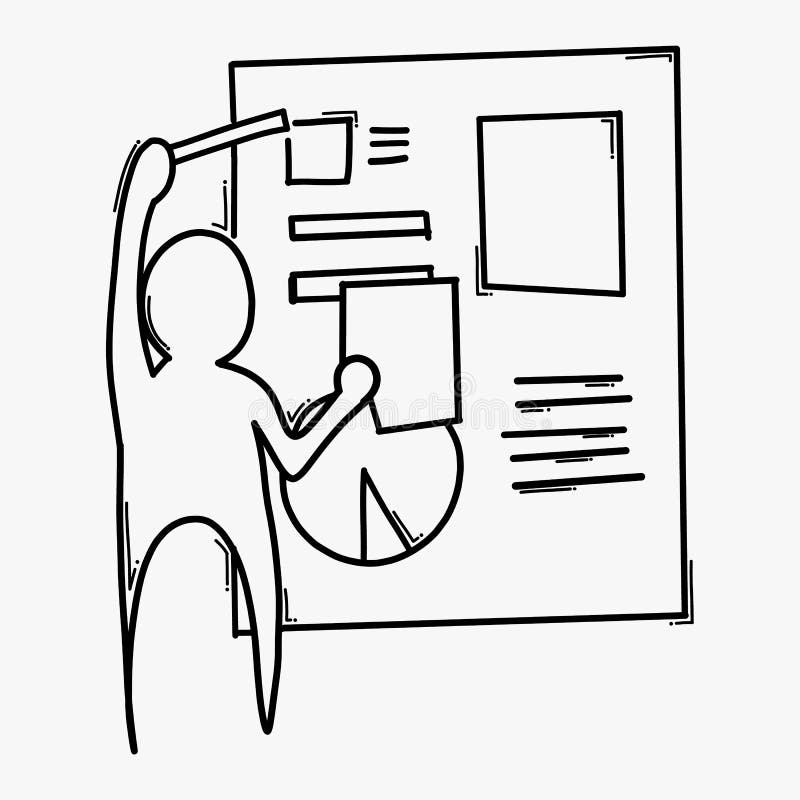 Making Presentation. Doodle Vector Icon. Drawing Sketch Illustration ...