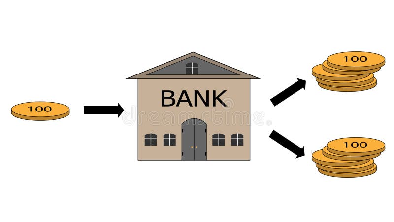 Making a Profit through a Bank V1 Stock Vector - Illustration of banks ...