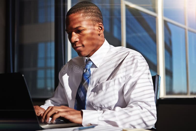 Making Progress with the Help of Technology. a Businessman Using His ...