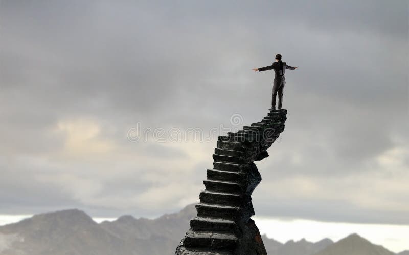 Making Risky Steps. Mixed Media Stock Photo - Image of fear, failure ...