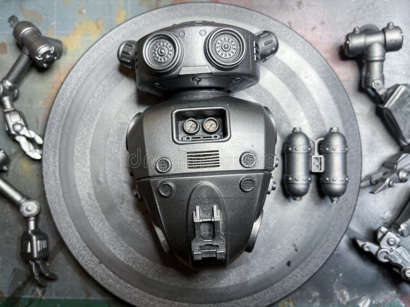 Making a Robot with a Resin 3d Printer Stock Image - Image of geometric ...