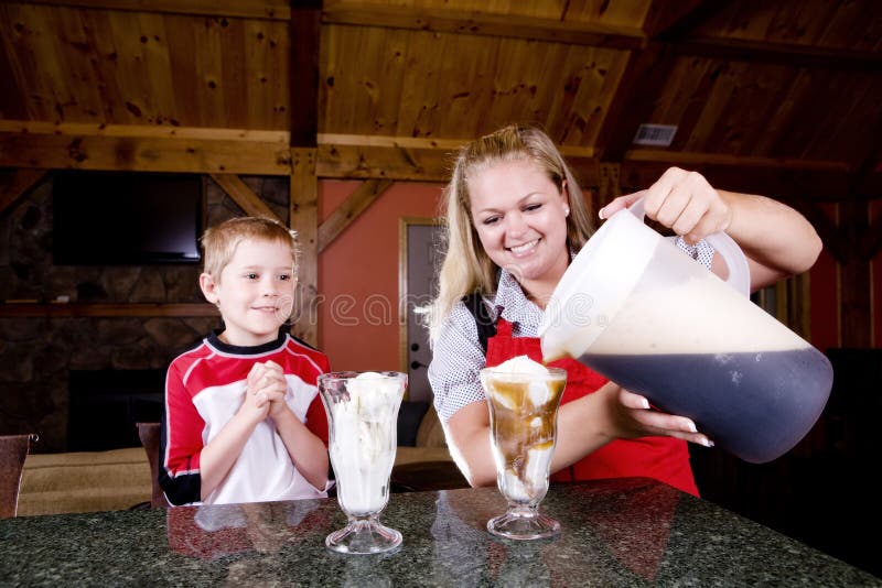 Making Root Bear Floats stock photo. Image of pouring - 10137468