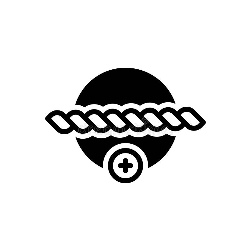 Black Solid Icon for Making Rope, Making and Strand Stock Illustration ...