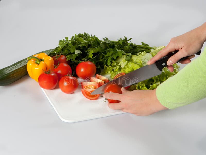 Making salad stock photo. Image of cucumber, green, slice - 11703162