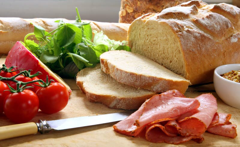 Making a Sandwich stock image. Image of vine, cherry - 10598347