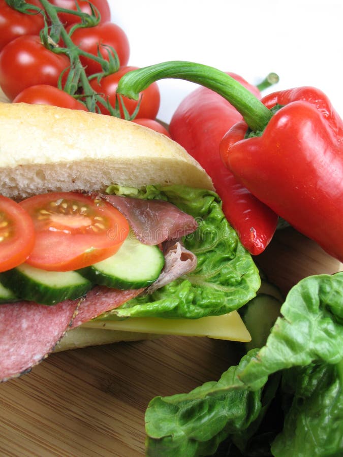 Making a sandwich stock image. Image of assorted, vegetables - 5794767