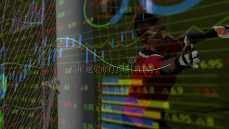 Making Save, Goalkeeper with Financial Data Charts in Animation Overlay ...