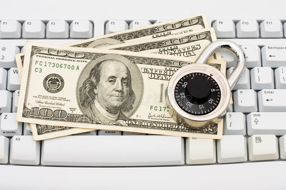 Making Secure Online Purchases Stock Image - Image of money, computer ...