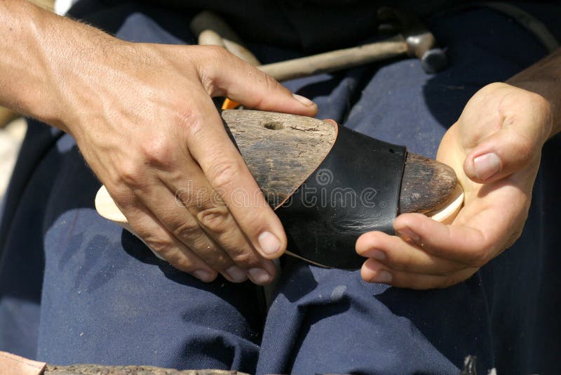 Making shoes stock image. Image of custom, tool, traditional - 17718709