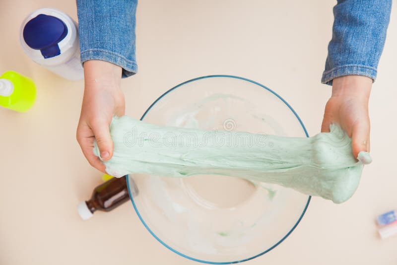 Making Slime, Step by Step Instruction, Final Step Seven the Toy is ...