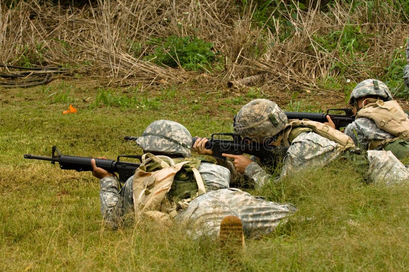 The making of a soldier stock image. Image of armed, army - 4418595