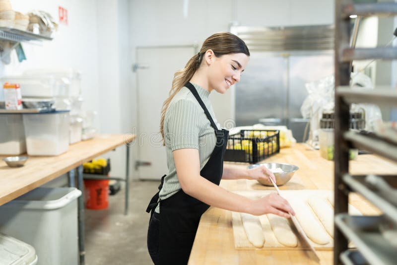 Making Some Bread in a Kitchen Stock Photo - Image of bakery, baking ...