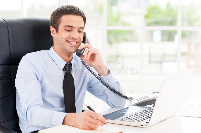 Making some notes. stock photo. Image of connection, cheerful - 41192570