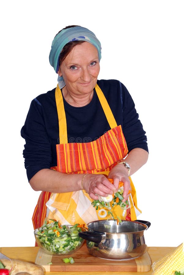 Making soup stock photo. Image of female, vegetables, fifties - 2818358