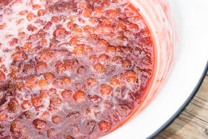 Making strawberry jam stock photo. Image of season, jelly - 74219276