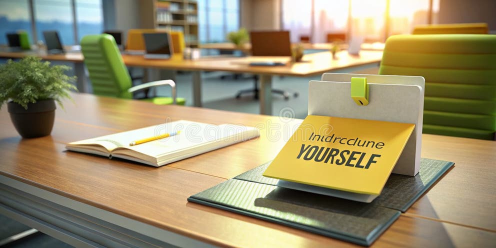 Making a Strong First Impression a Sticky Note SelfIntroduction on a ...