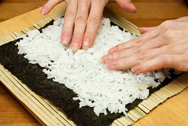 Making sushi rolls. stock image. Image of gourmet, japanese - 17435987