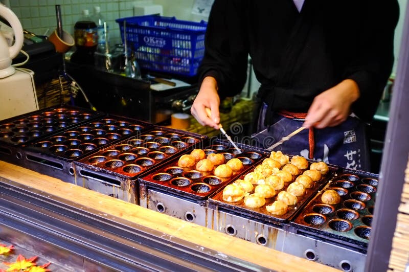 Making Takoyaki stock image. Image of natural, indoor - 36495081